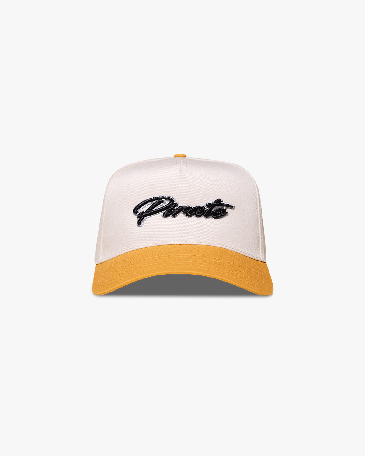 Pirate Cursive Hat (Cream/Canary Yellow)